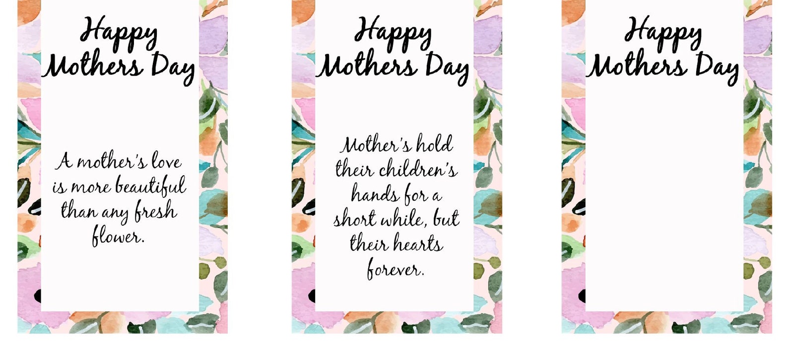Floral Mothers Day Tags Printable Gift Tags Digital Tags - Etsy