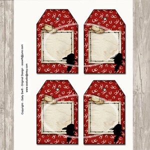 Western Digital Tags, Cowboy Hat, Printable Country Gift Tags, Editable ...