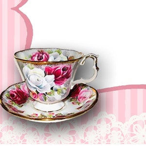 Tea Party Name Tags, Digital Tent Cards, High Tea Party Decor, Bridal ...