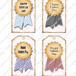 Happy Fathers Day Tags, Printable Badge Tag, Happy Fathers Day Gift ...