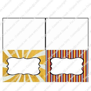 Circus Tent Cards, Printable, Editable Placecards, Carnival Signs ...