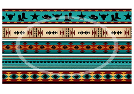 Southwestern Paper Strips Western Digital Paper Borders - Etsy