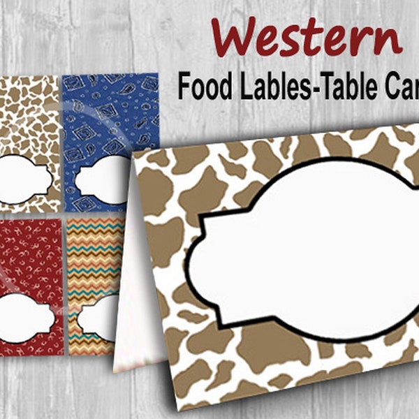 Western Food Label - Etsy