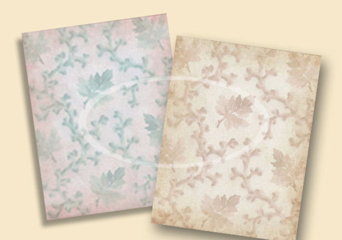 Floral Scrapbook Paper Digital Instant Download Shabby Chic | Etsy