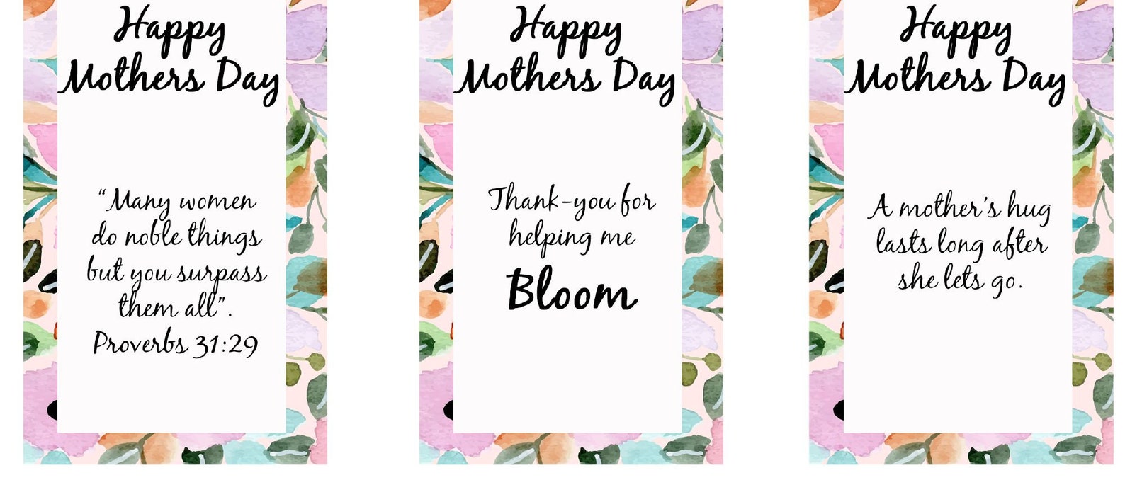 Floral Mothers Day Tags Printable Gift Tags Digital Tags - Etsy