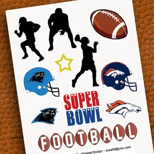 FOOTBALL Paper Digital Super Bowl, Digital Clip Art SPORTS Pattern ...