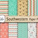 Southwestern Scrapbook Paper Pack Digital Colorful Custom Designed ...