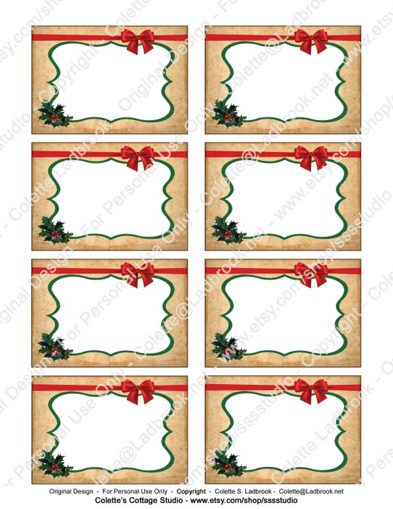 Boarders For Christmas Name Tags Christmas Lights Borders 4 Sizes