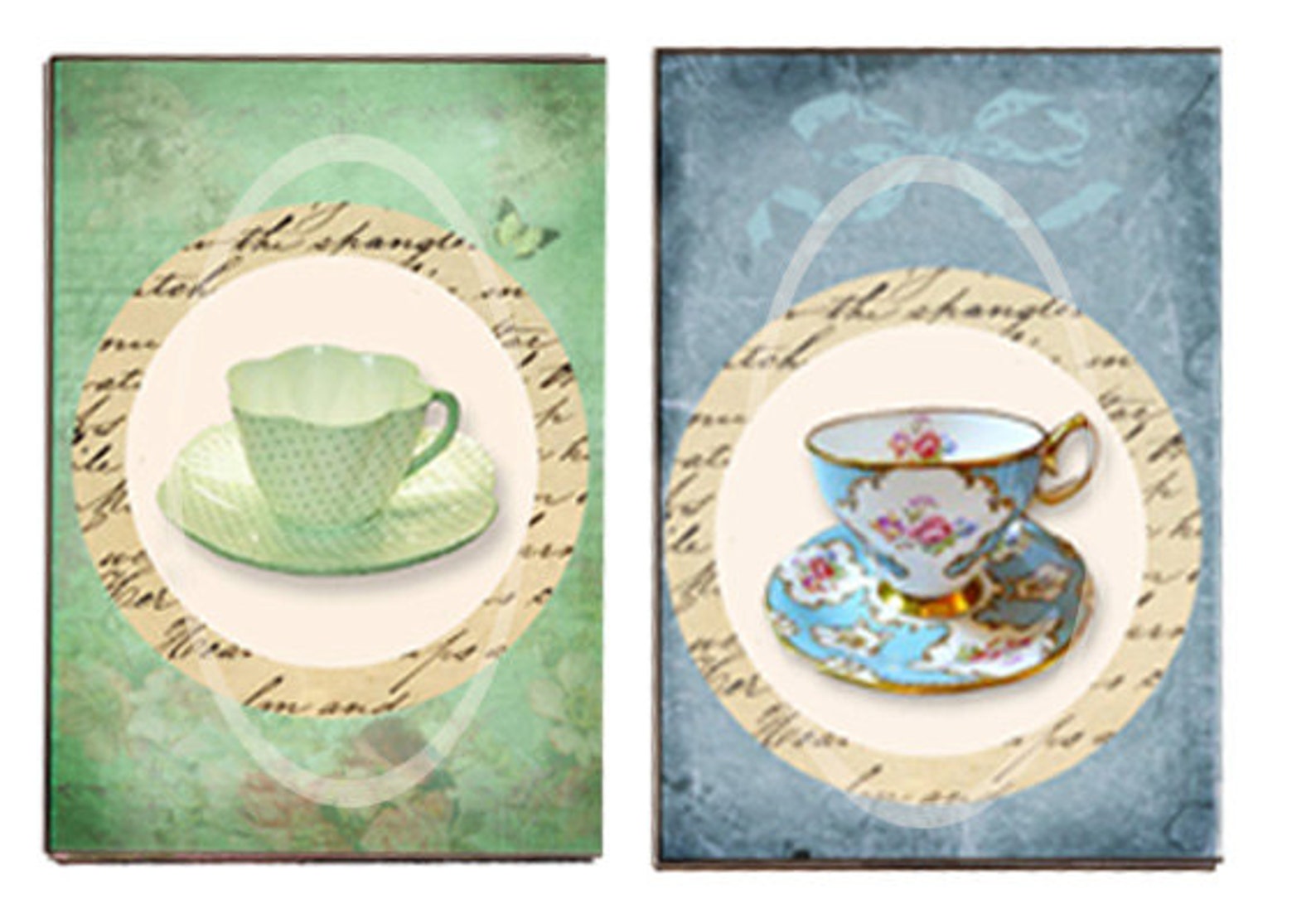 Vintage Tea Tags Digital Download Shabby Chic Tea Cups Tea - Etsy