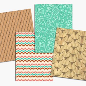 Southwestern Scrapbook Paper Pack Digital Colorful Custom Designed ...