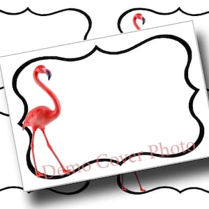 Flamingo Labels, Printable Tags Digital Labels, Printable Name Tags ...