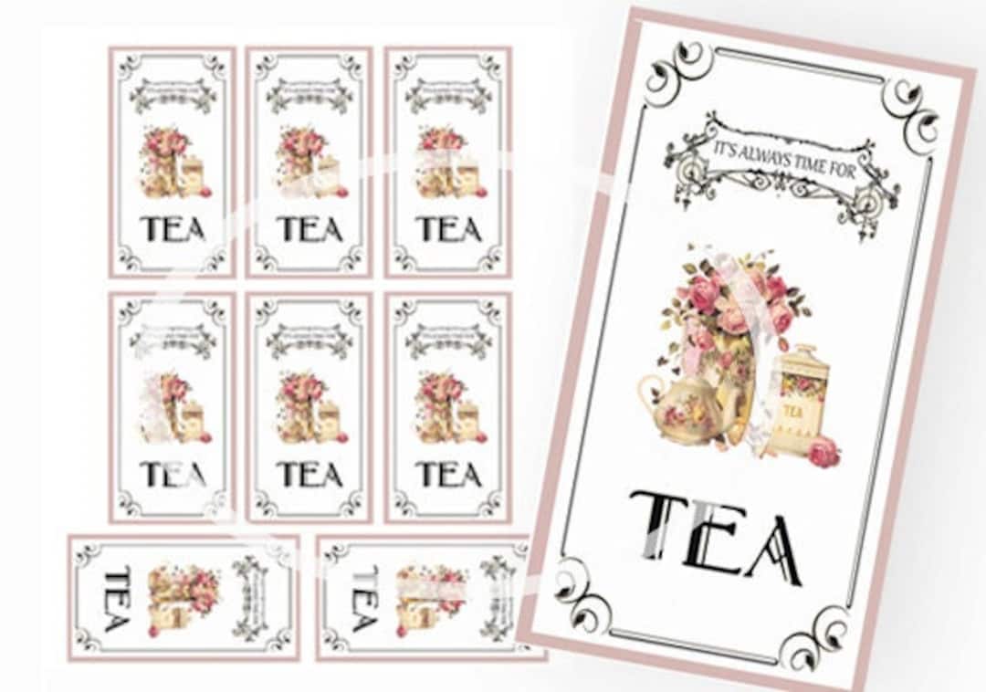 Tea Party Tags, Tea Party Favors Digital Tea Tags, Printable Tea ...