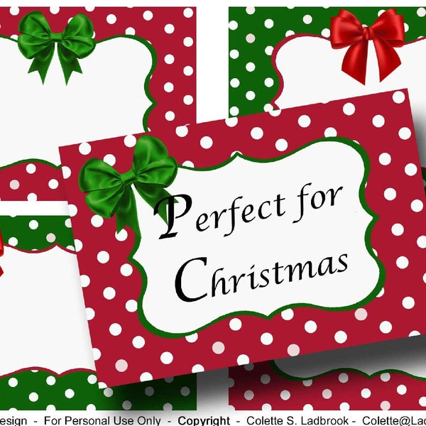 Christmas Name Tag - Etsy