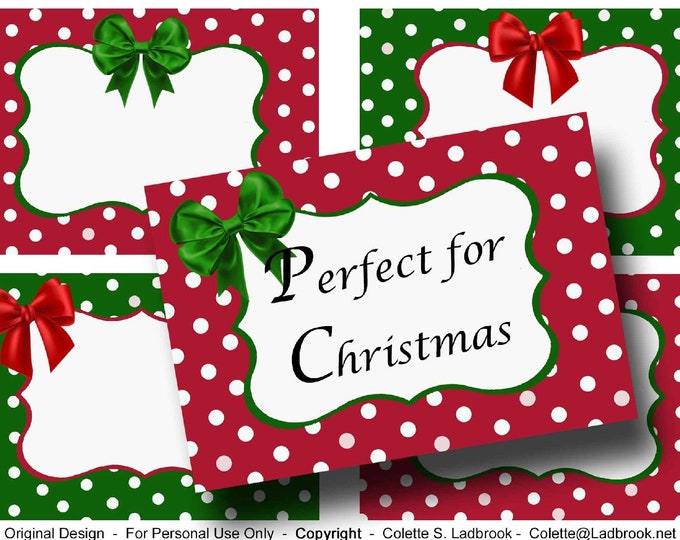 Christmas Labels, Custom Printable, Holiday Name Tags, Food Labels ...