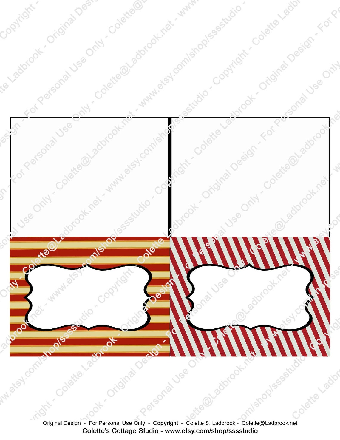 Circus Tent cards Printable Editable Digital Placecards. | Etsy