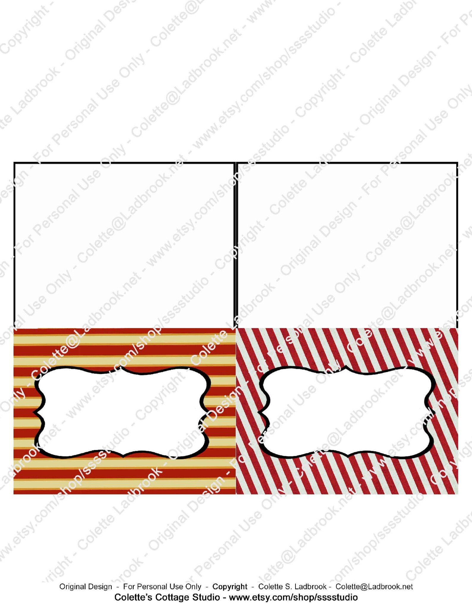 Circus Tent cards Printable Editable Digital Placecards. | Etsy