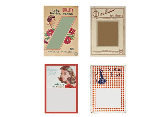 Vintage Button Card Graphics Instant Download Digital JPEG - Etsy