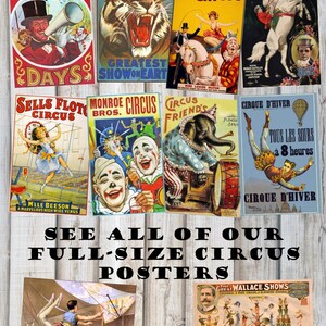 Large Vintage Circus Poster Showman Poster, Printable Party Decoration ...