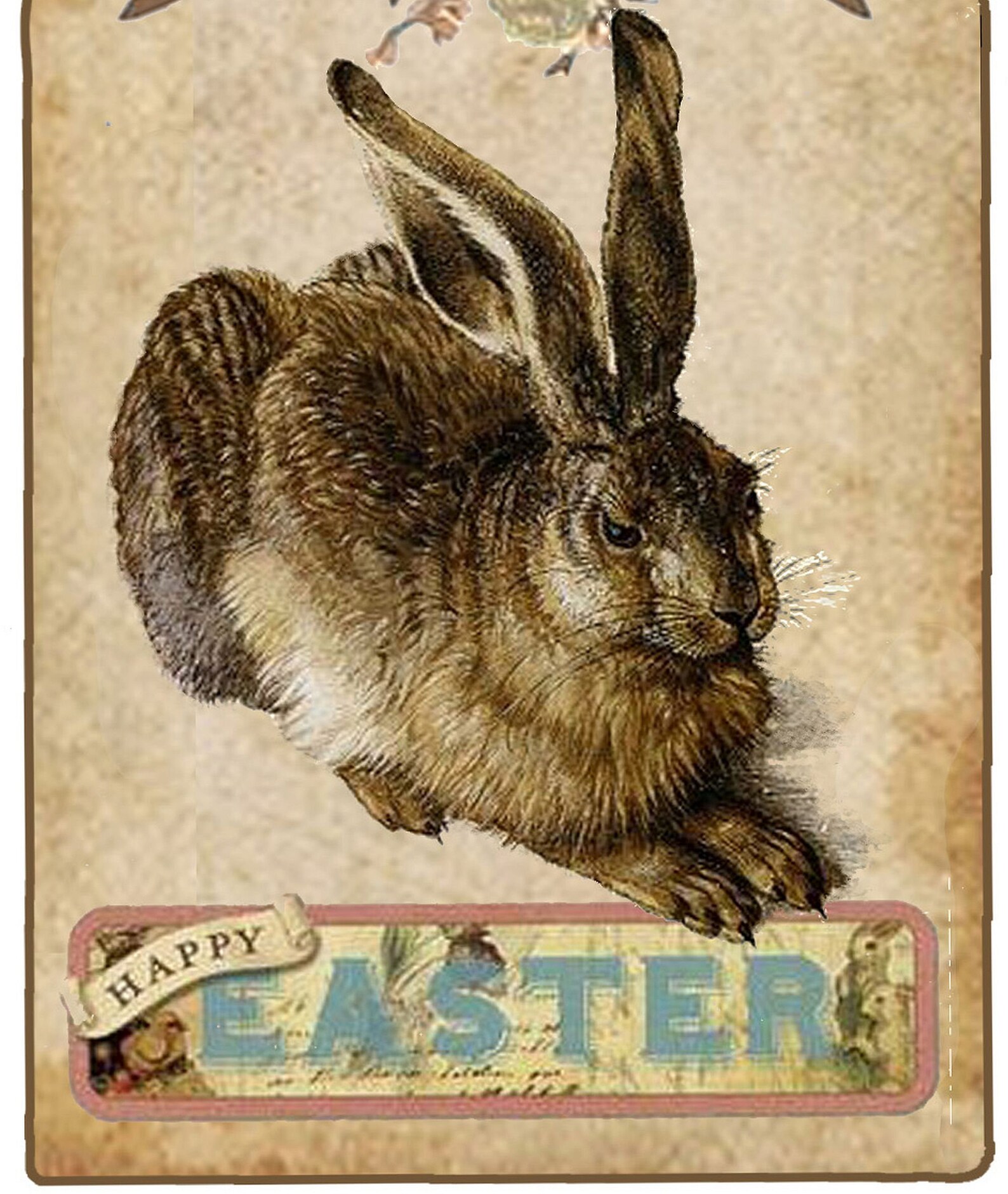 Easter Rabbit Gift Tags Digital French Rabbits Vintage Easter - Etsy