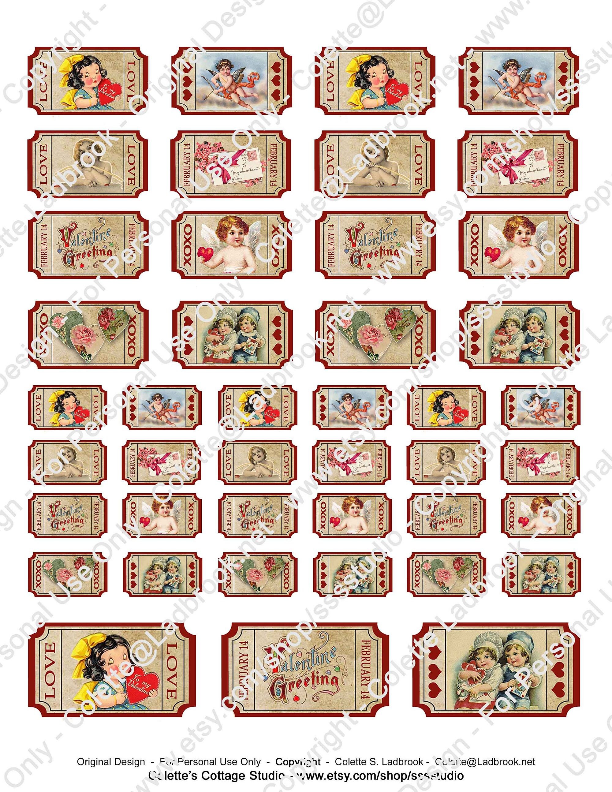 Love Tickets Printable Valentines Digital Valentine Crafts | Etsy