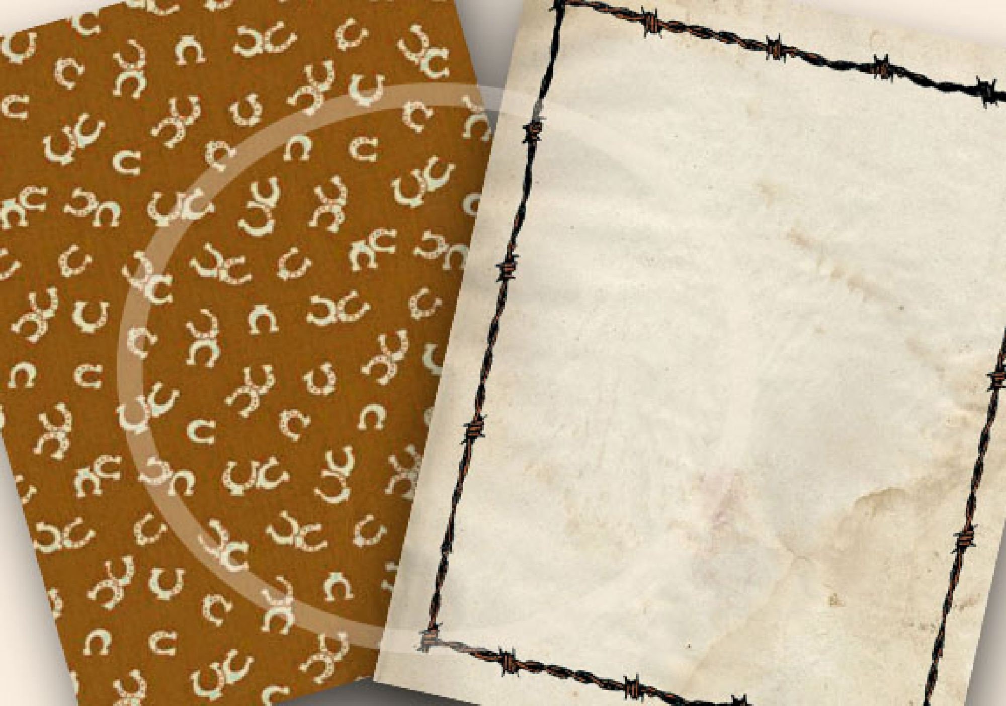 Digital Western Scrapbook Paper Borders-clip Art Pack Cowboy Instant ...