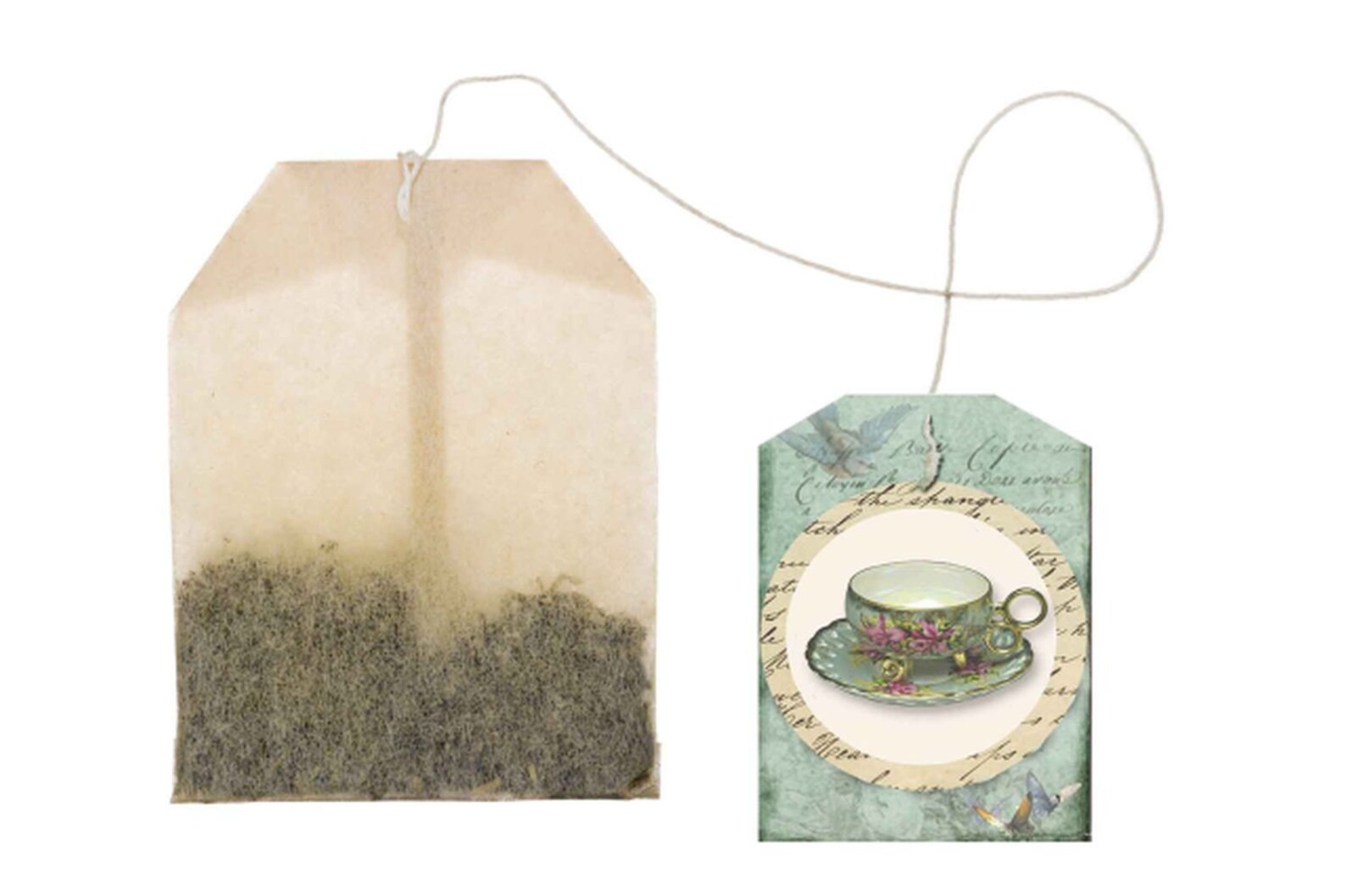Tea Bag Tags, Vintage Party Favors, Digital Download, Printable Gift ...