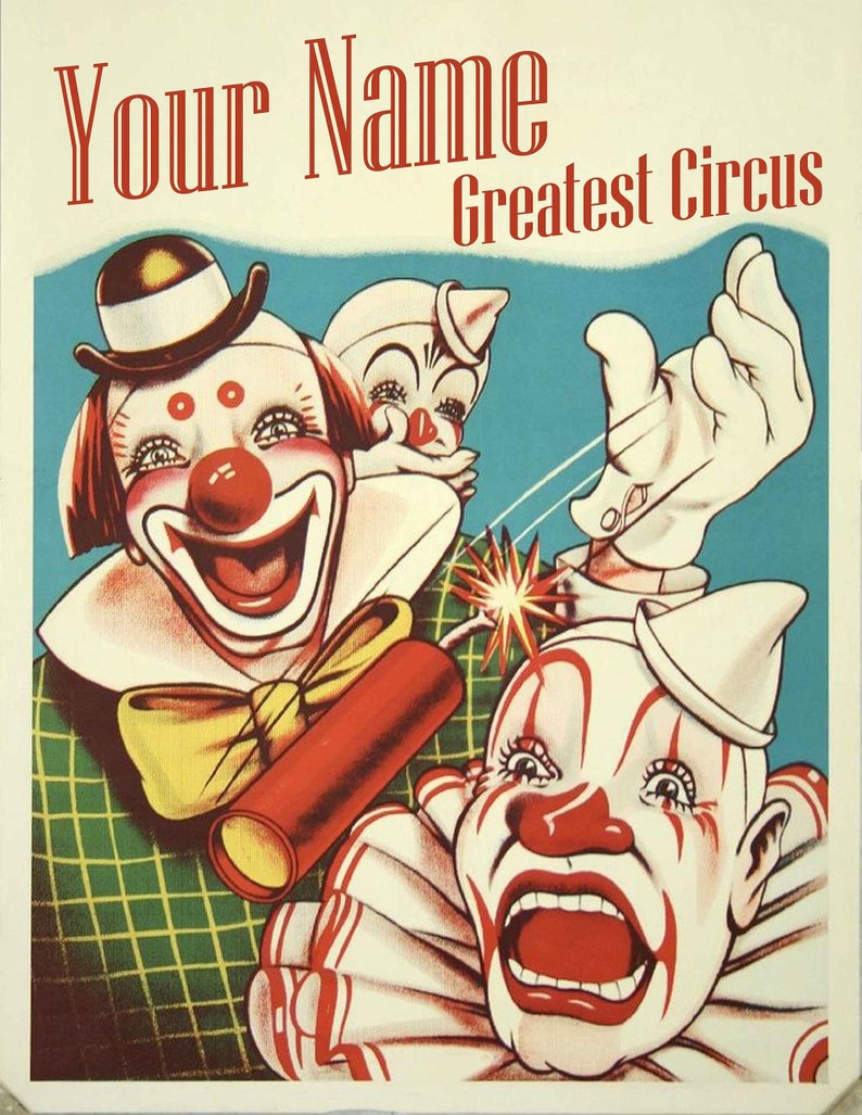 Custom Circus Poster Digital-download Choose ONE 1 of 9 - Etsy Canada