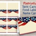 Patriotic Name Tags & Place Cards, Editable, Printable, Instant ...