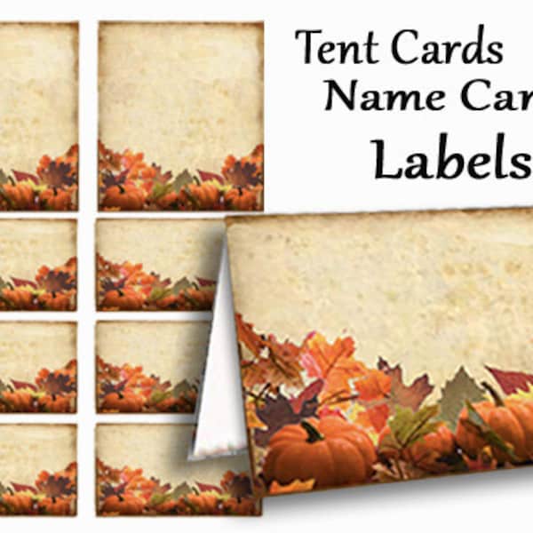 Digital Place Cards for Thanksgiving - Etsy