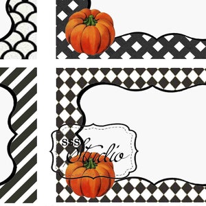 Thanksgiving Name Tags, Digital Pumpkin Labels, Fall Place Cards ...