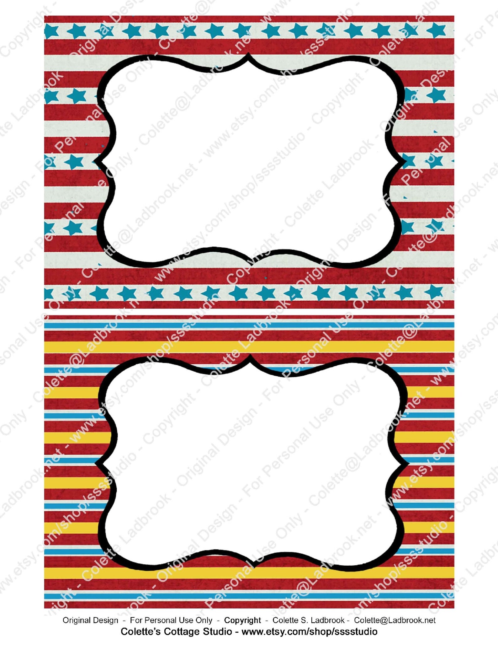 Circus Tent cards Printable Editable Digital Placecards. | Etsy