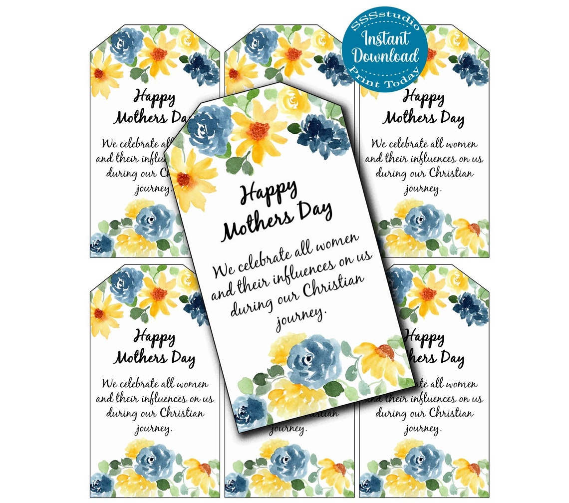 Mothers Day Tags, Printable Gift Tags, Digital Tags, Instant Download ...
