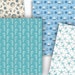 Nautical Paper Digital, Printable Scrapbook Paper, Marine Blue Paper ...