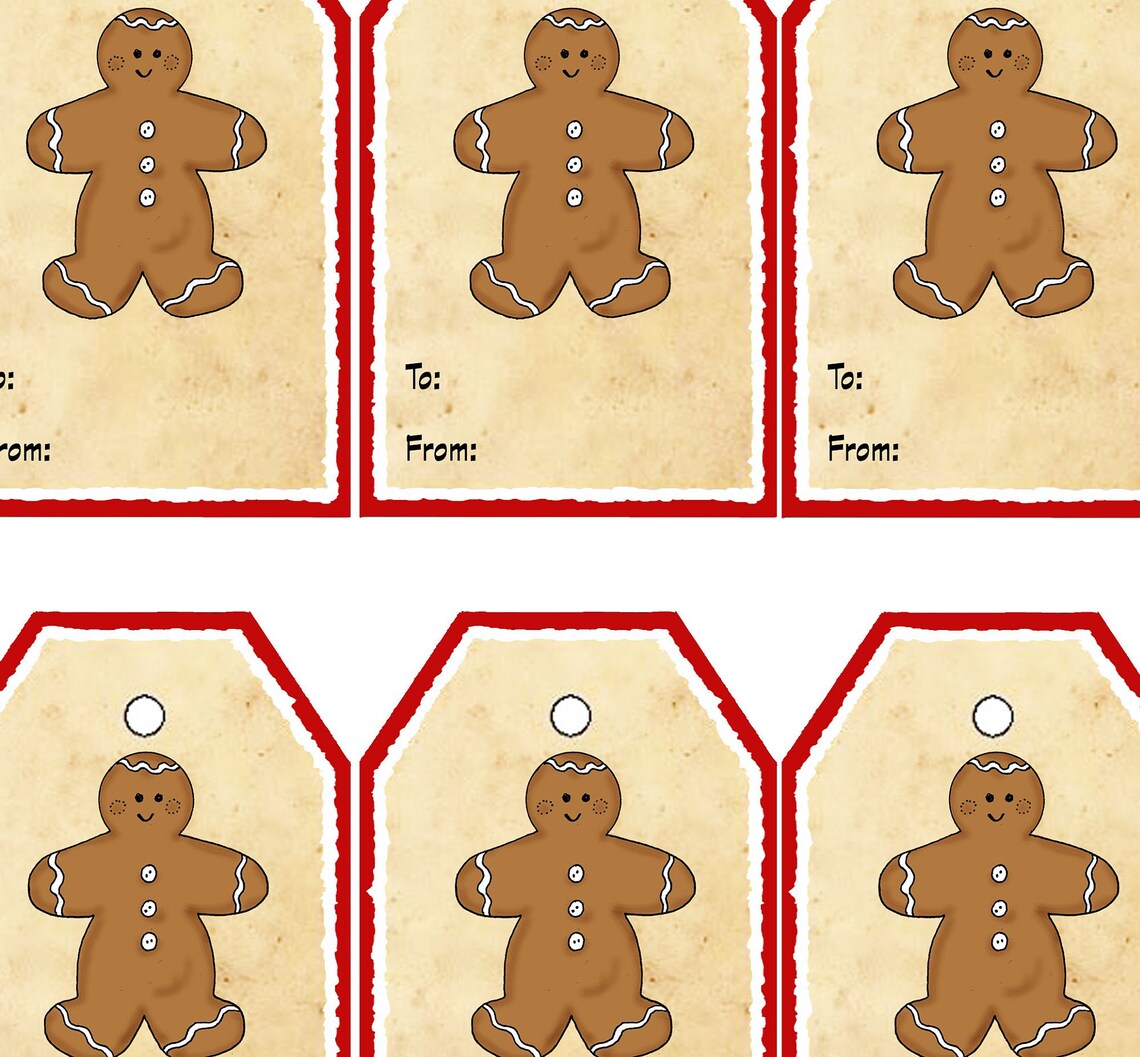 Gingerbread Gift Tags, Gingerbread Labels, Gingerbread Men, Gingerbread ...