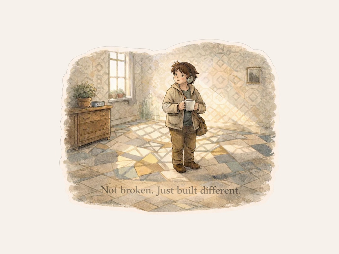 Not Broken Just Built Different Sticker | Neurodivergent Affirmation ...