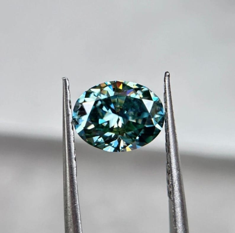 8X6 MM Oval Cut Green Lab Grown Diamond | IF Clarity Making Jewellery ...