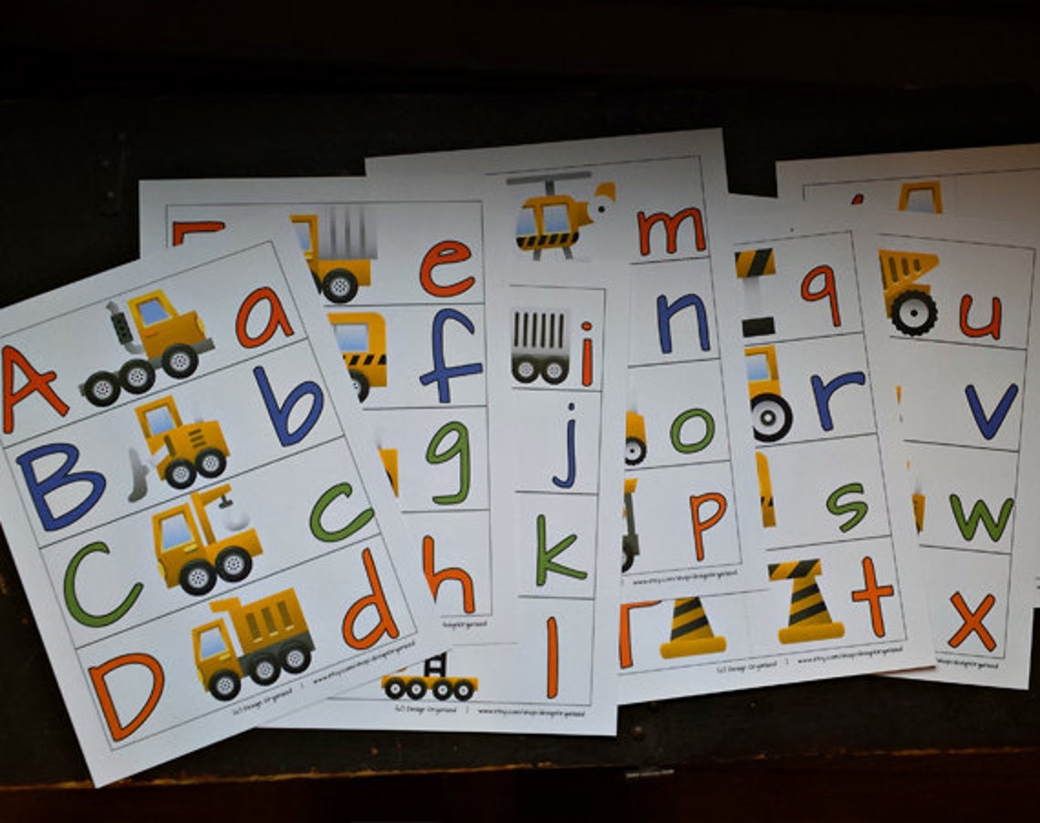 Educational Center Game Alphabet Upper and Lowercase Letter | Etsy