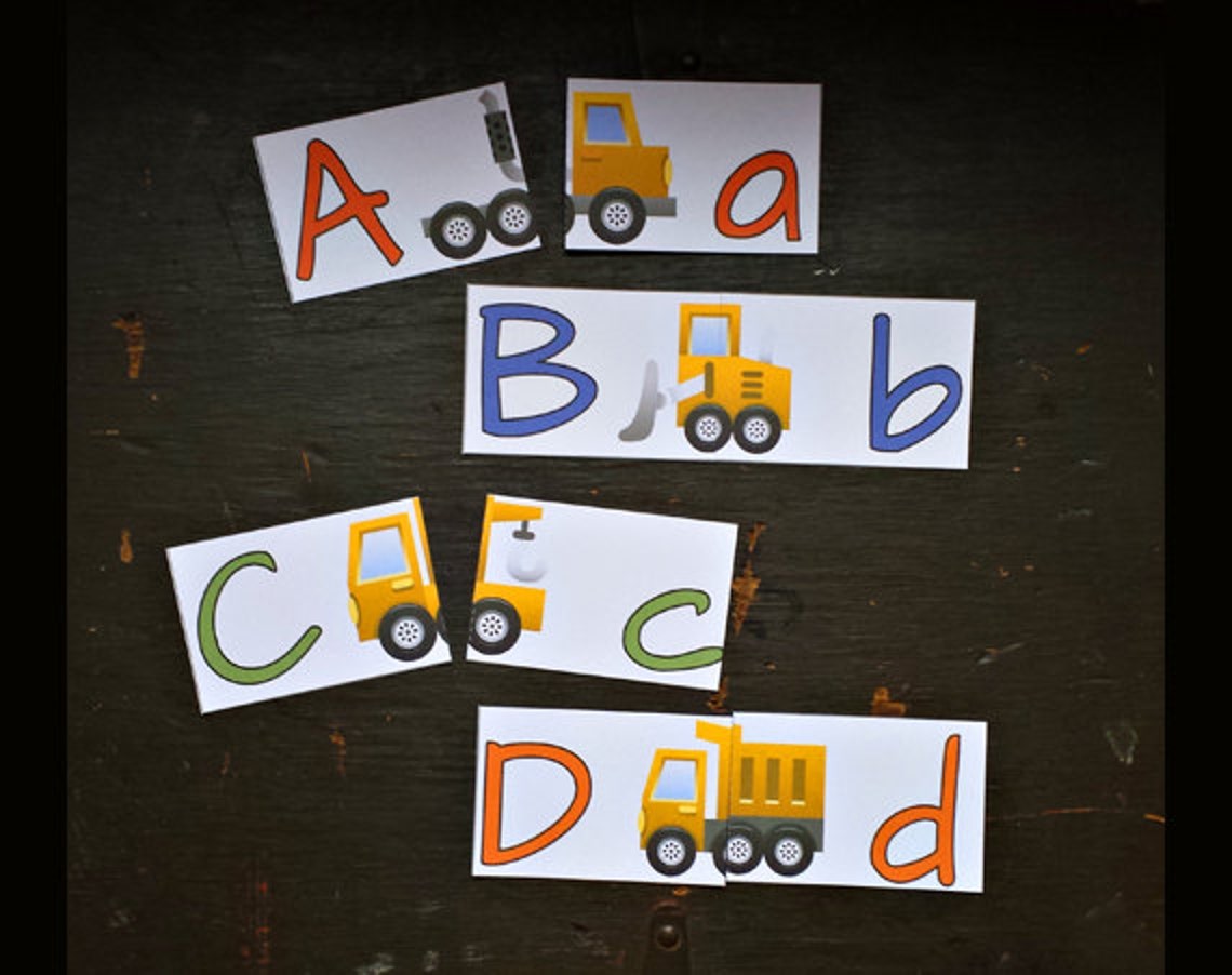 Educational Center Game Alphabet Upper and Lowercase Letter | Etsy