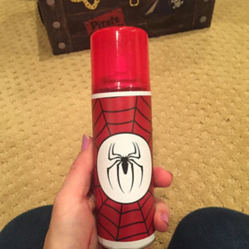 Spider Web Spider Shooter Silly String Label - Etsy