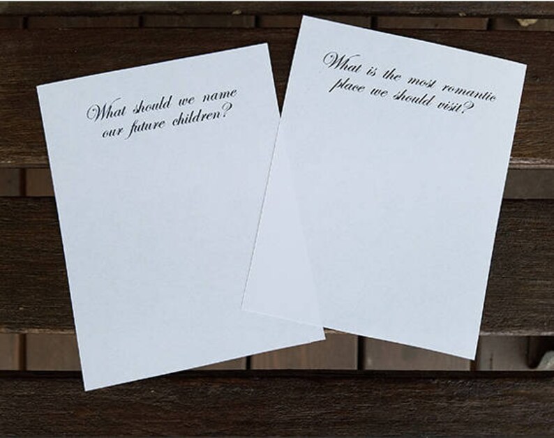 DIY Formal Wedding Reception Conversational Questions Starters Cards ...