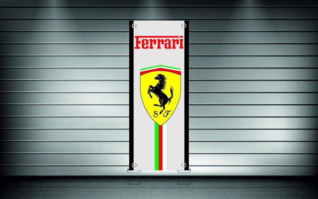 Ferrari Logo Vinyl Banner - Garage, Office, Showroom Decor - Etsy