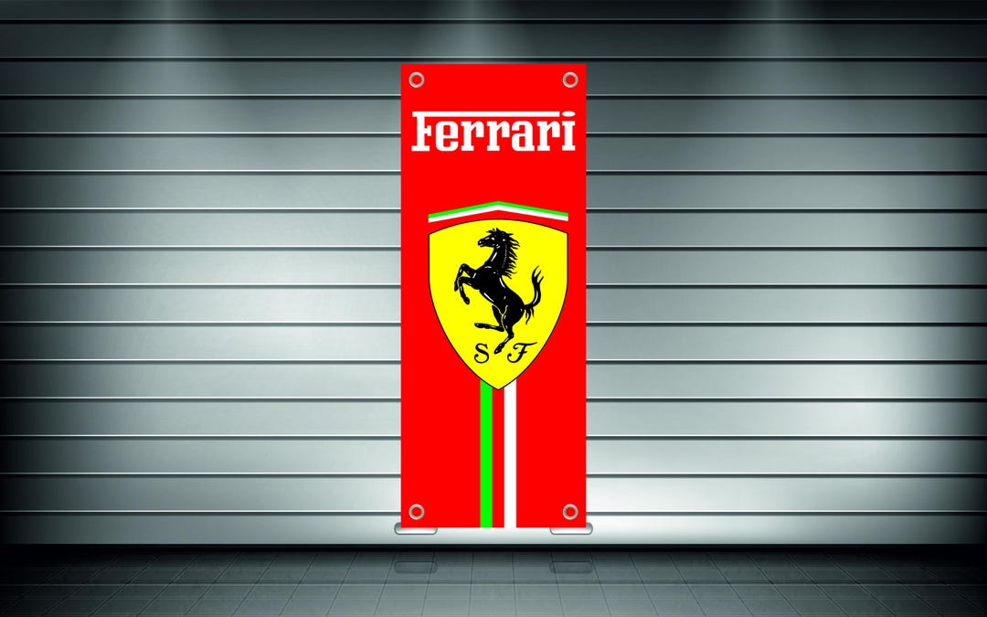 Ferrari Logo Vinyl Banner - Garage, Office, Showroom Decor - Etsy