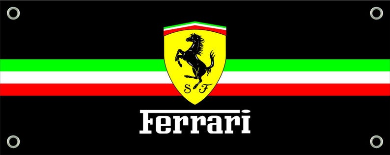 Ferrari Logo Vinyl Banner - Garage, Office, Showroom Decor - Etsy