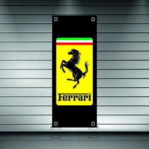 Ferrari Logo Vinyl Banner - Garage, Office, Showroom Decor - Etsy