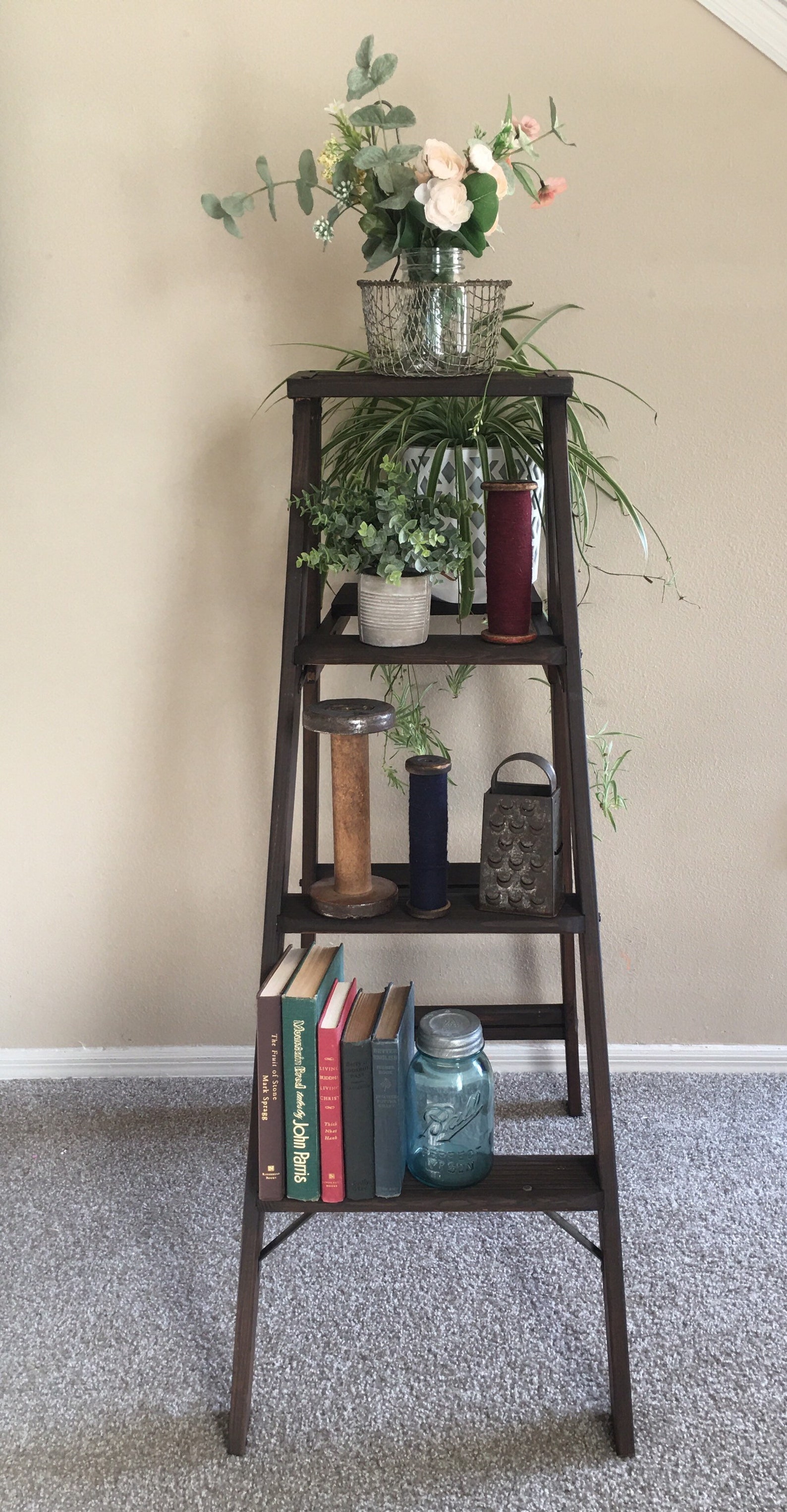 Vintage Step Ladder 4 Steps - Etsy