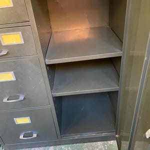 Vintage File Cabinet • Vintage Office Cabinet • Cole Steel Co File ...