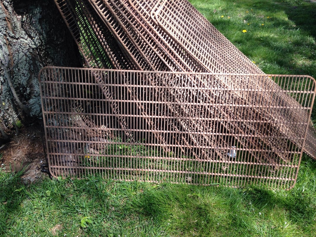 Vintage Bakery Racks Vintage Wire Racks Vintage Metal Shelving Large ...