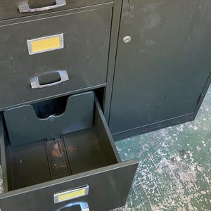Vintage File Cabinet • Vintage Office Cabinet • Cole Steel Co File ...