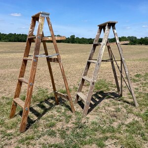 Vintage Step Ladder 5 Step - Etsy