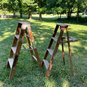 Vintage Step Ladder 4 Steps - Etsy